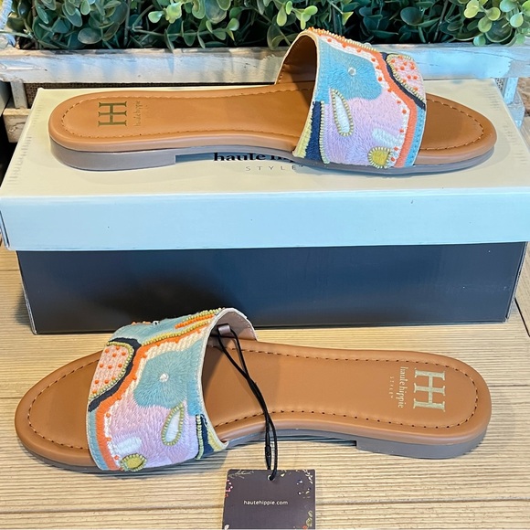 Haute Hippie | Shoes | Nwt Haute Hippie Beaded Embroidered Retro Slip ...